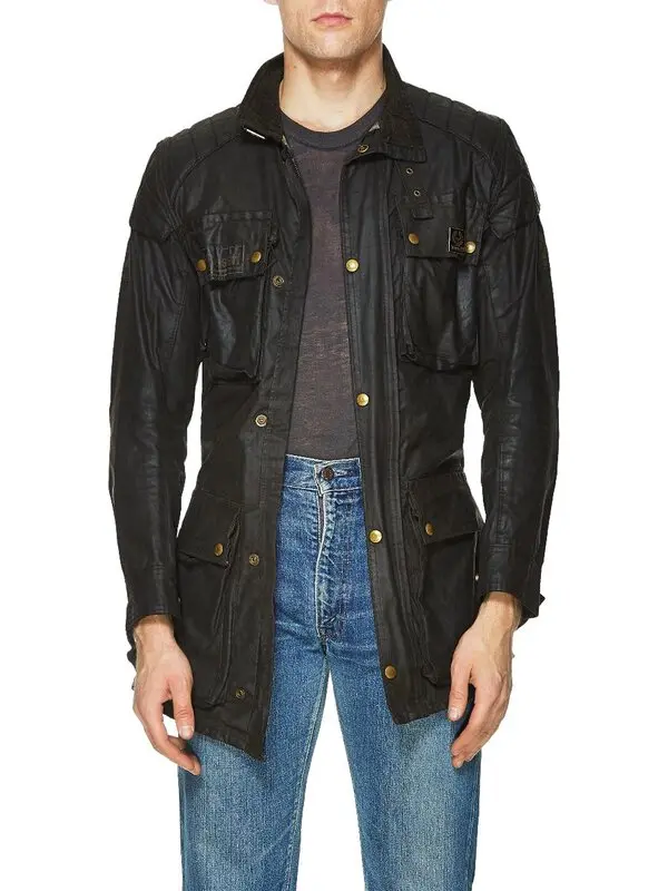 Vintage Waxed Cotton Trailmaster Jacket - Black