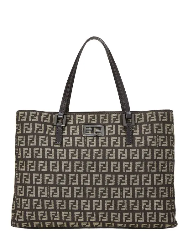 Fendi Zucchino Tote - Brown