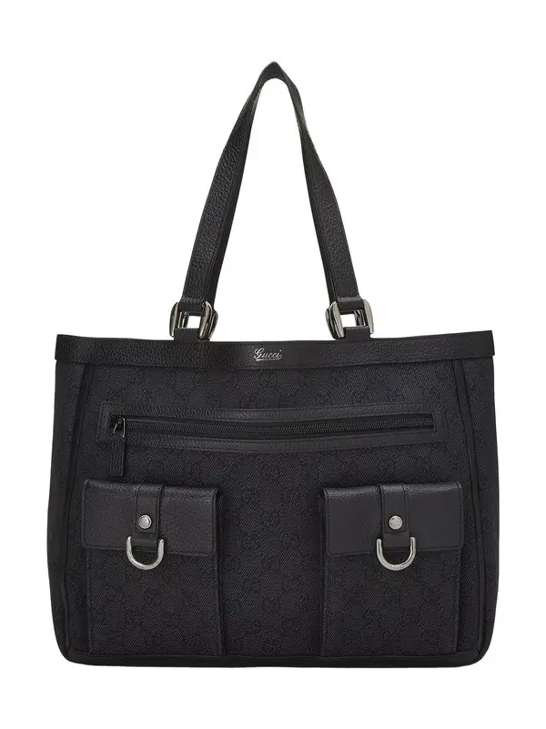 Gucci Gg Abbey Pocket Tote - Black