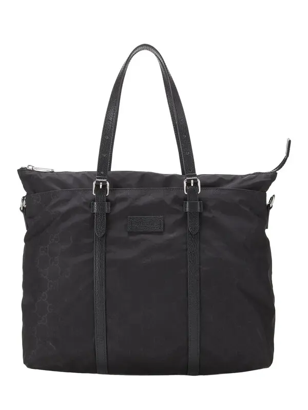 Gucci Gg Nylon Tote - Black
