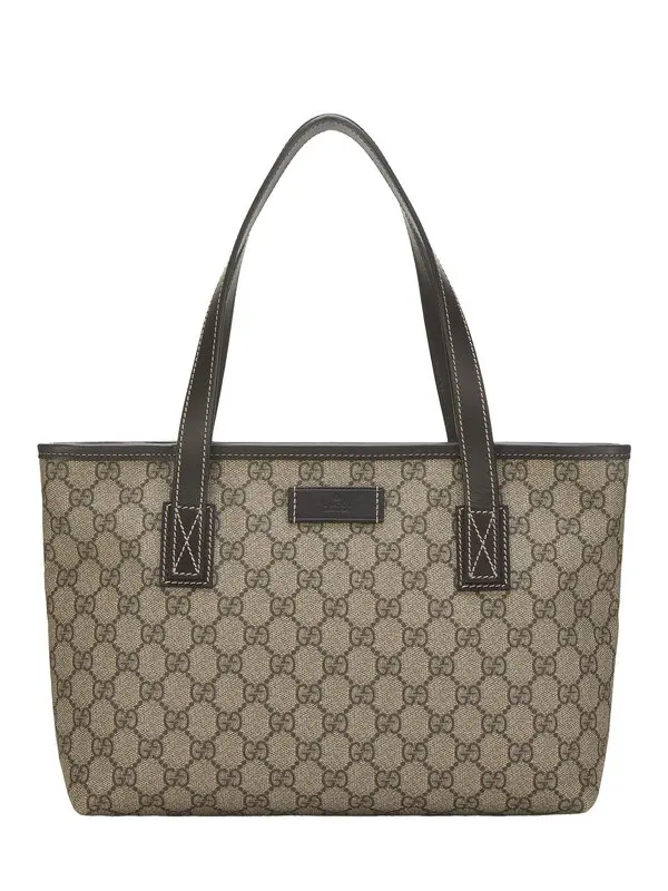 Gucci Gg Supreme Tote - Brown