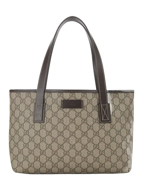 Gucci Gg Supreme Tote - Brown