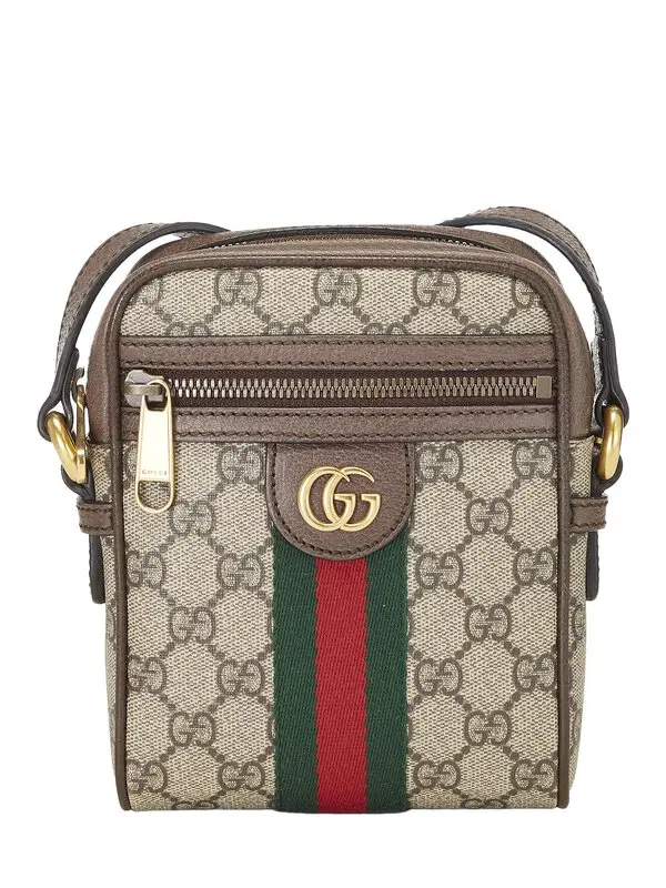 Gucci Gg Supreme Ophidia Messenger - Brown