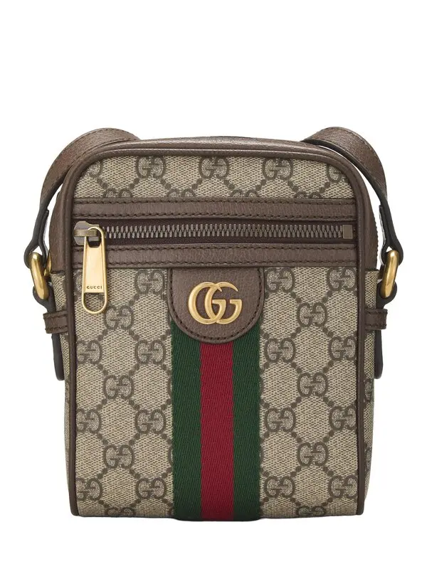 Gucci Gg Supreme Ophidia Messenger Bag - Brown
