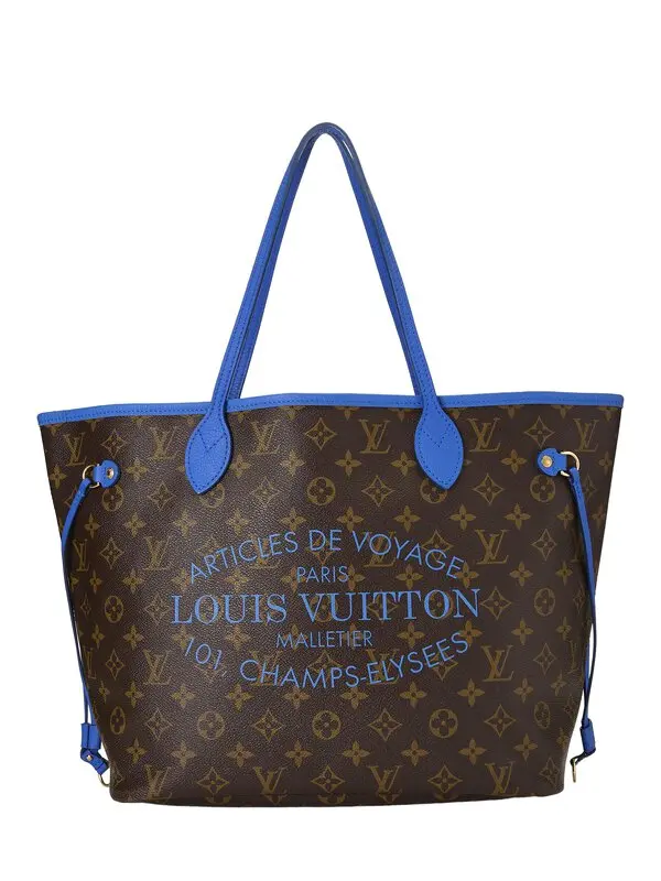 LOUIS VUITTON Monogram Ikat Flower Neverfull - Blue