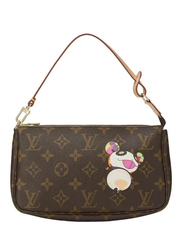 LOUIS VUITTON Takashi Murakami Monogram Panda Pochette Accessoires - Brown