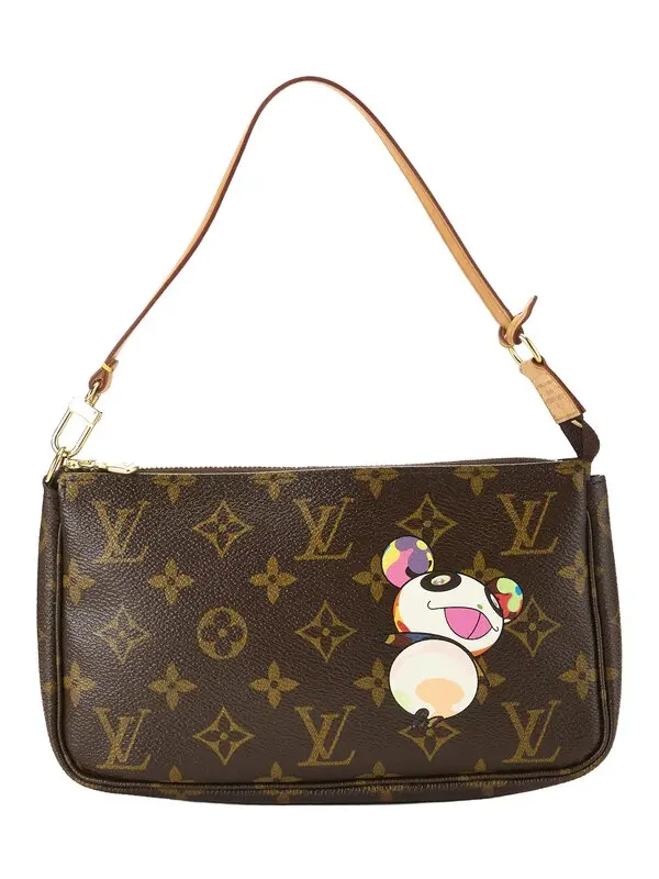 LOUIS VUITTON Takashi Murakami Monogram Panda Pochette Accessoires - Brown