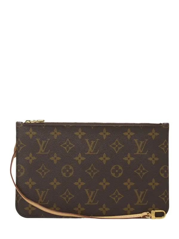 LOUIS VUITTON Monogram Neverfull Pouch - Brown