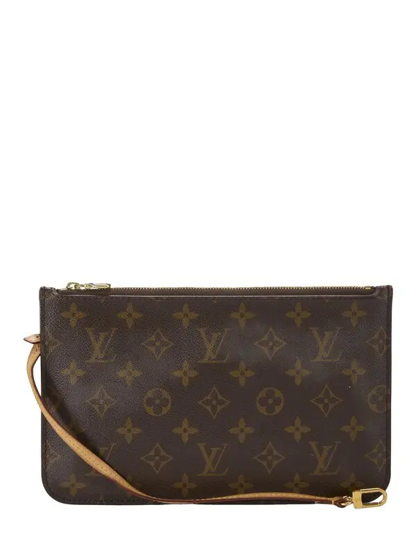 LOUIS VUITTON Monogram Neverfull Pouch - Brown