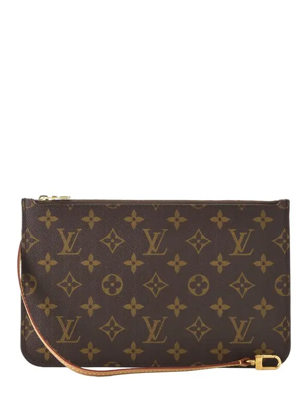 LOUIS VUITTON Monogram Neverfull Pouch - Brown