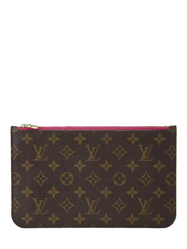 LOUIS VUITTON Monogram Neverfull Pouch - Brown