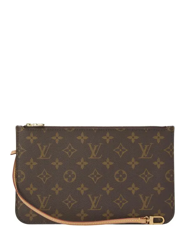 LOUIS VUITTON Monogram Neverfull Pouch - Brown