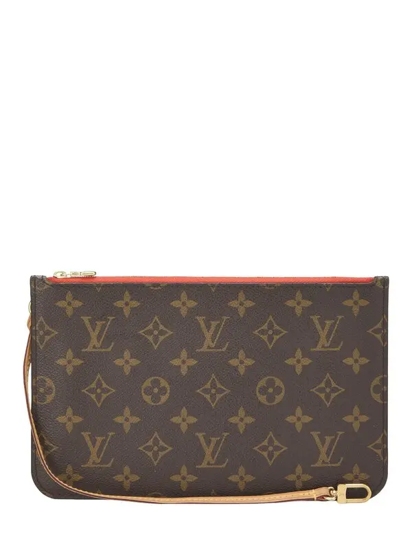 LOUIS VUITTON Monogram Neverfull Pouch - Orange