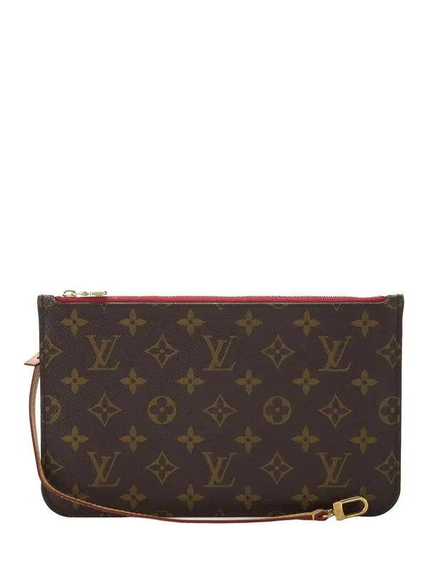 LOUIS VUITTON Monogram Neverfull Pouch - Red