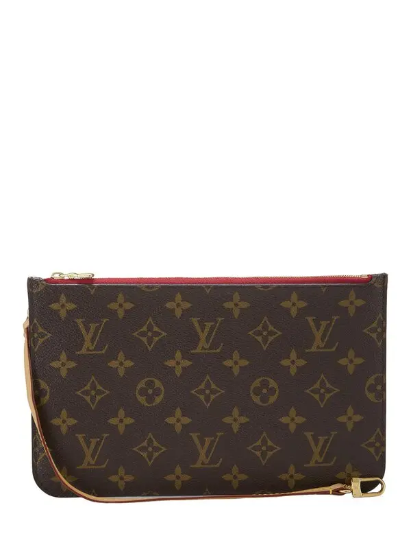 LOUIS VUITTON Monogram Neverfull Pouch - Red