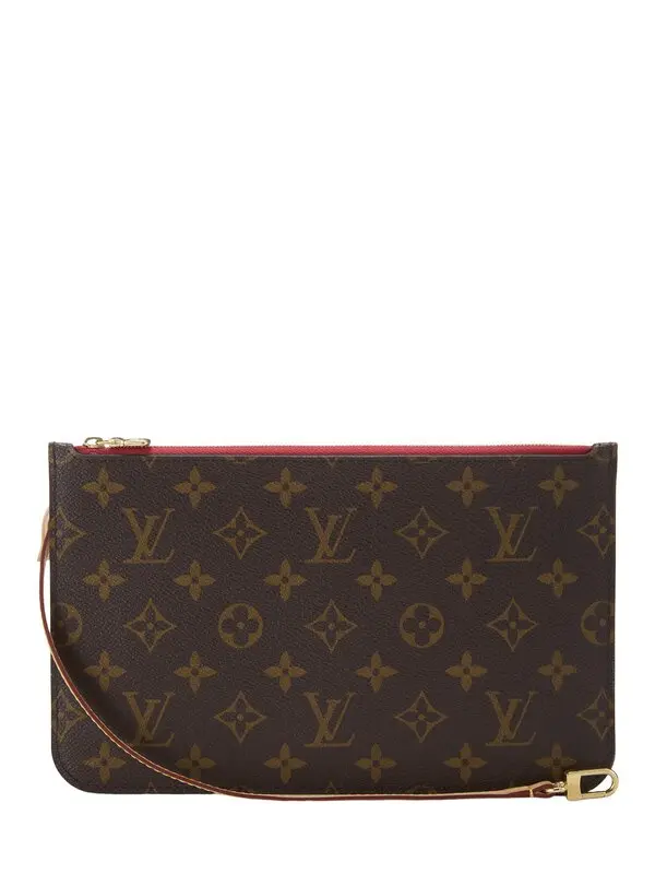LOUIS VUITTON Monogram Neverfull Pouch - Red