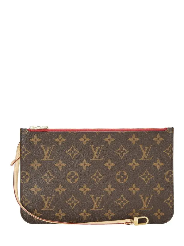 LOUIS VUITTON Monogram Neverfull Pouch - Red