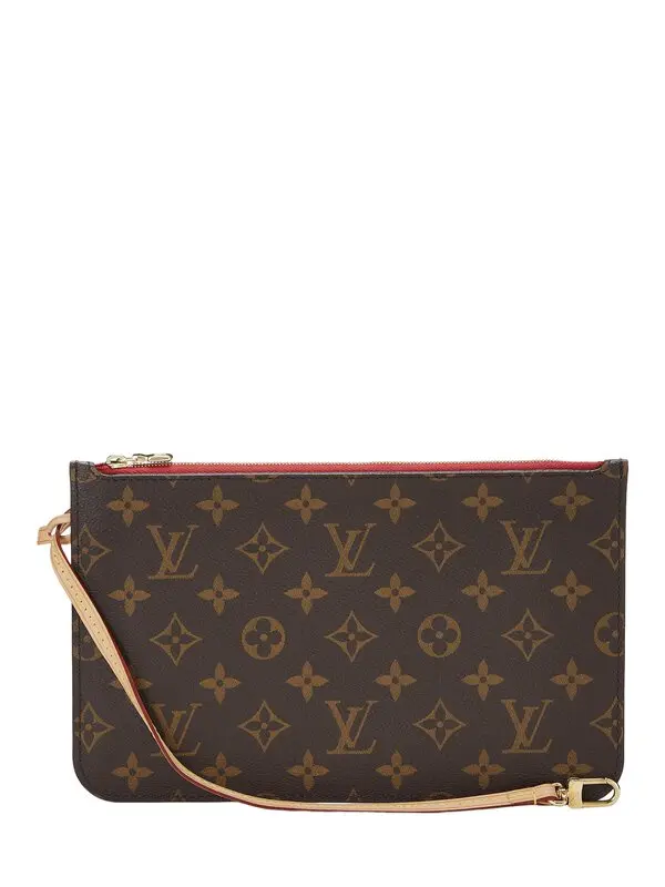 LOUIS VUITTON Monogram Neverfull Pouch - Red