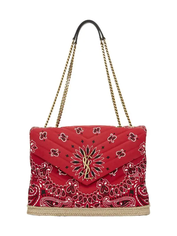 Saint Laurent Bandana Loulou Shoulder Bag - Red