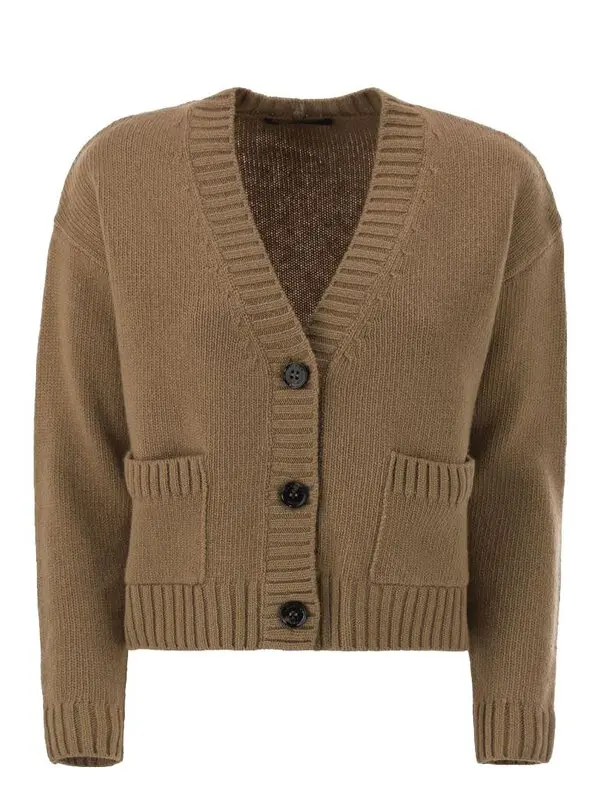 Max Mara Filmato Virgin Wool Cardigan - Brown