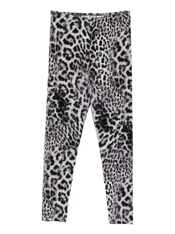 Norma Kamali Leopard-print Leggings - Grey