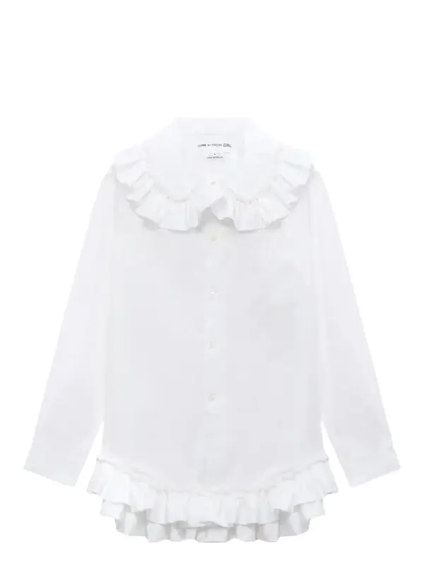 Comme Des Garçons Ruffled Collar Shirt - White