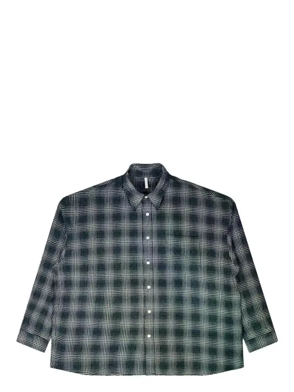 SUNFLOWER Checked Cotton Shirt - Grey