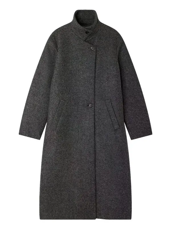 Soeur Button Detailed Coat - Grey