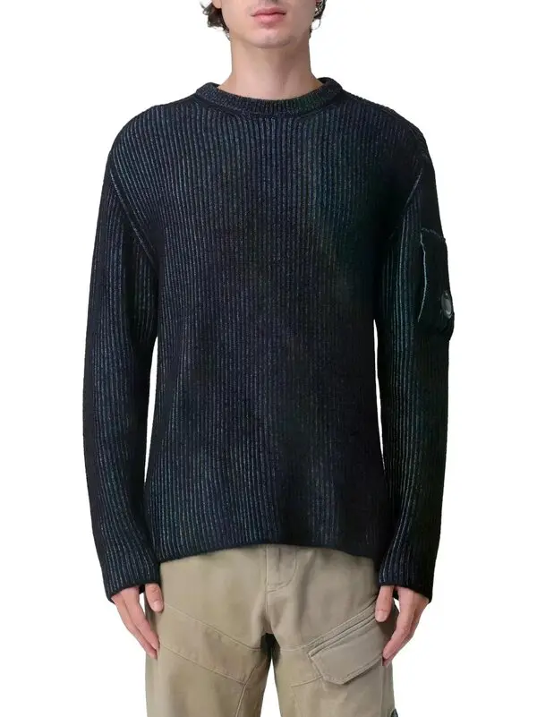 C.P. COMPANY Ribbed Knit Sweater - Blue