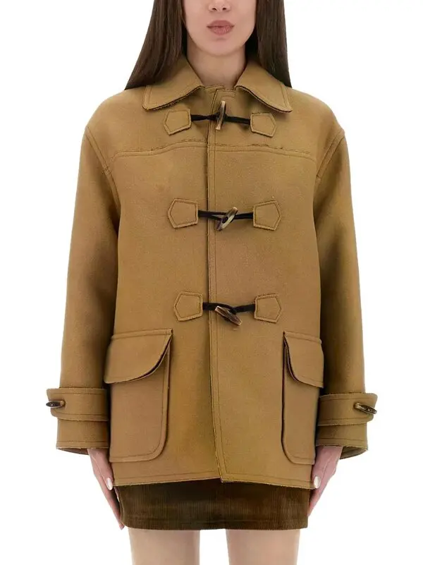 Moschino Toggle Pocket Coat - Neutrals