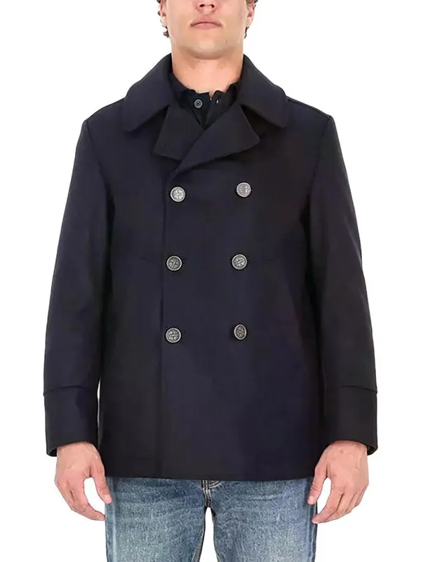 CAMPLIN Double-breasted Squadron Coat - Blue