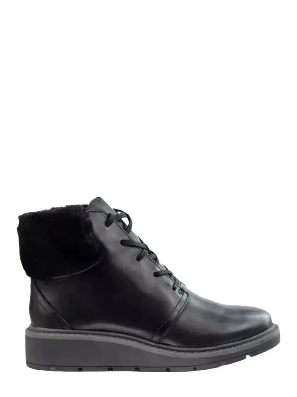 Clarks Andie Go Fur Lace-up Boots - Black
