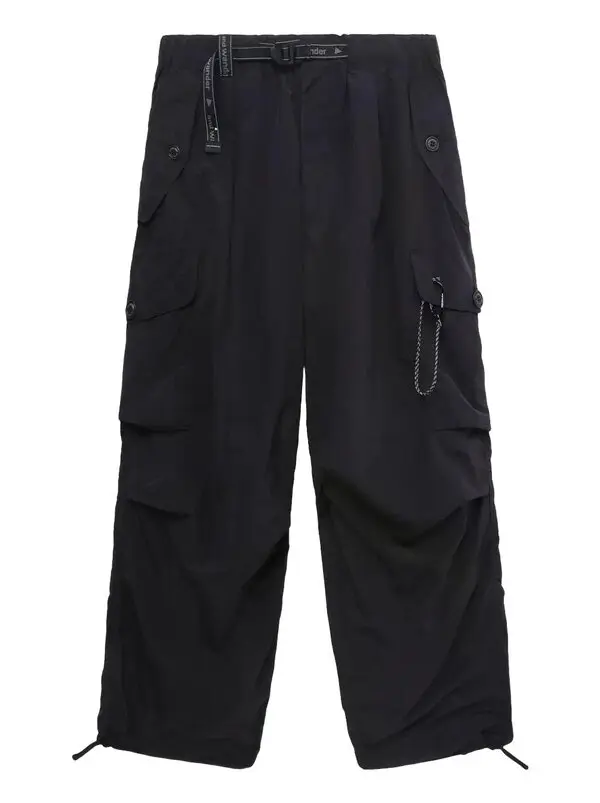 AND WANDER Multiple-pocket Cargo Pants - Black