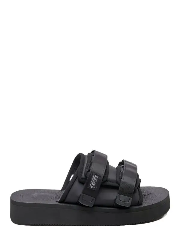 Suicoke Logo-patch Platform Sandals - Black