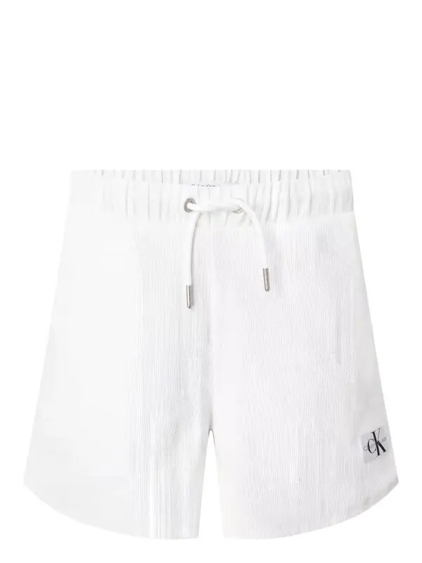 Calvin Klein Logo-patch Shorts - White