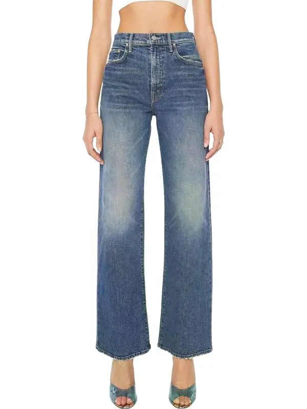 MOTHER The Lasso Sneak Distressed Jeans - Blue