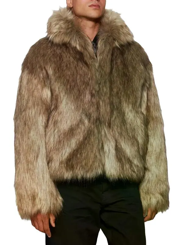 MISBHV Bianca Faux Fur Jacket - Brown