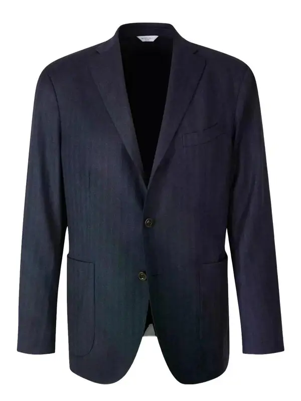 Boglioli Button Blazer - Blue