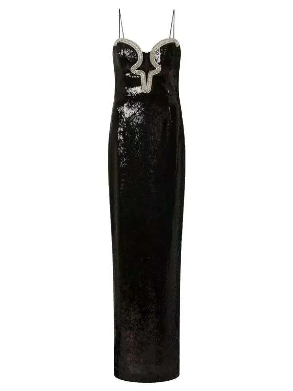 Rebecca Vallance Lyra Sequin Embellished Maxi Dress - Black