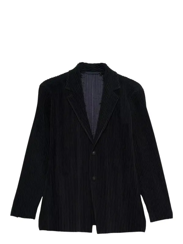 Issey Miyake Pleated Blazer - Blue