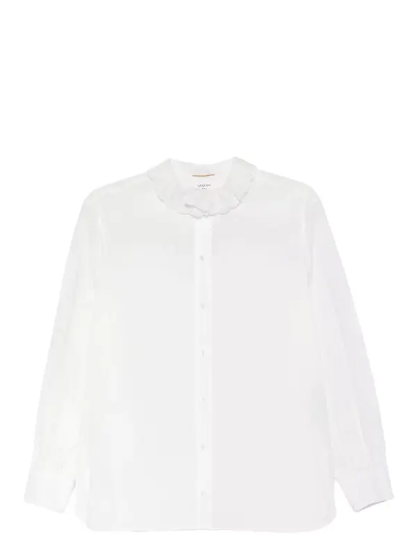 Saint Laurent Lace-collar Shirt - White