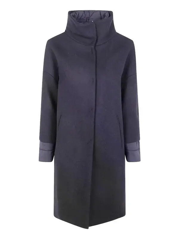 Herno Funnel-neck Long Jacket - Blue
