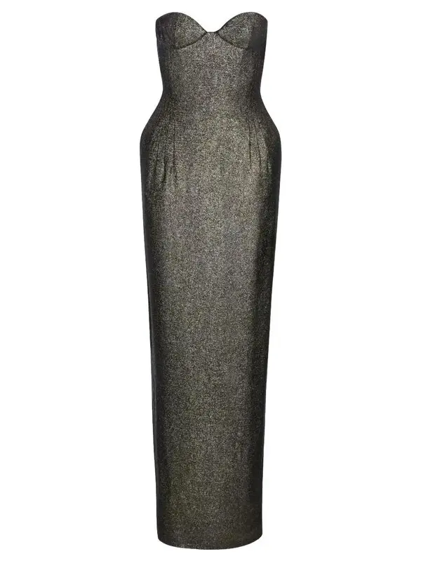 Magda Butrym Sweetheart Neck Gown - Grey