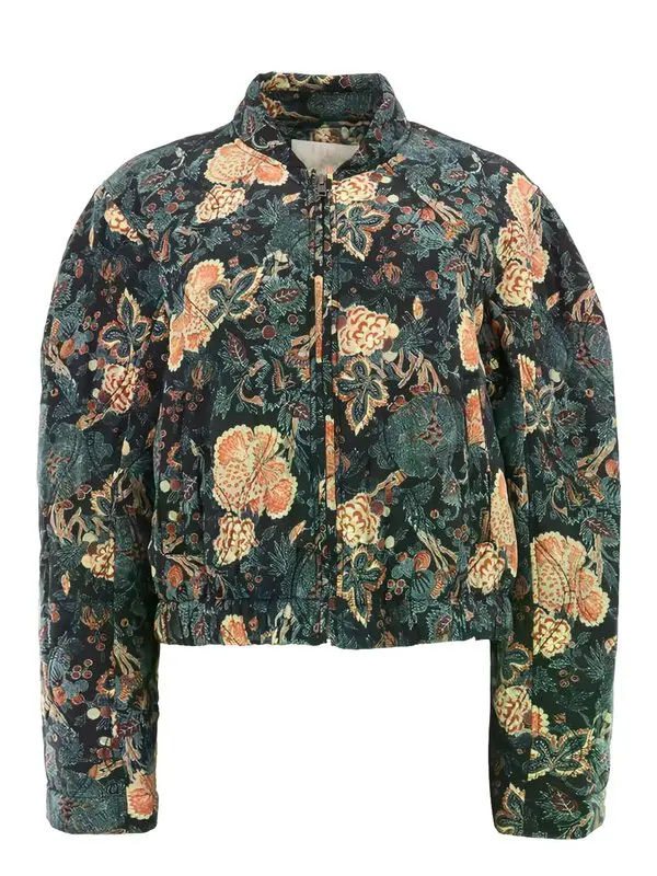 Ulla Johnson Lavinia Silk Bomber Jacket - Green