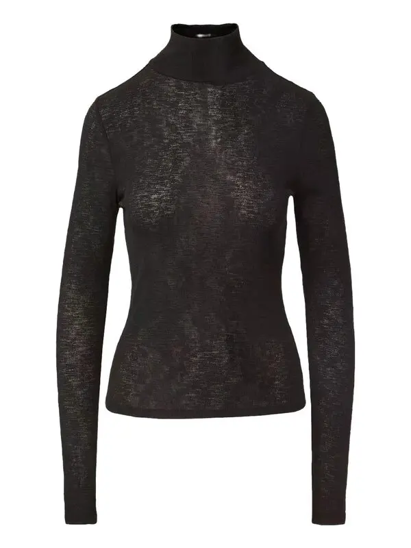 Veronica Beard Wyeth Turtleneck Sweater - Black