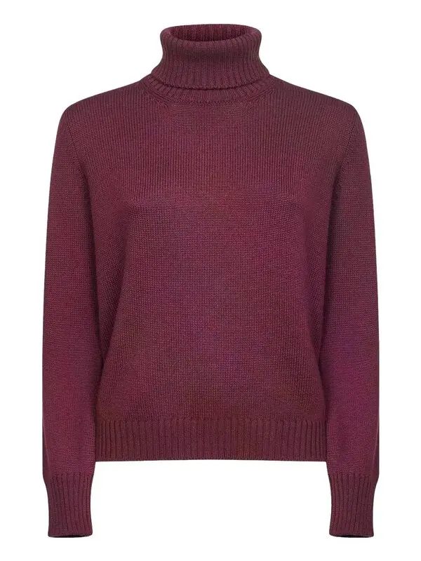 BLANCA VITA Roll-neck Sweater - Red