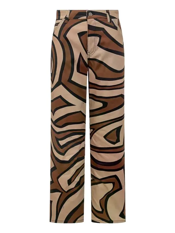 Emilio Pucci Printed Trousers - Neutrals