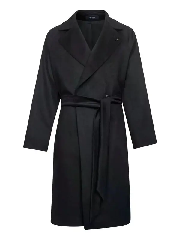 Tagliatore Double-breasted Belted Coat - Black