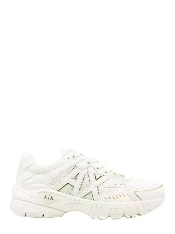 Armani Exchange Logo Panelled Low-top Sneakers - White