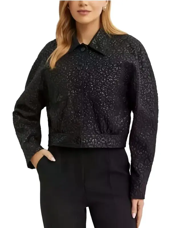 Pinko Jacquard Textured Jacket - Black